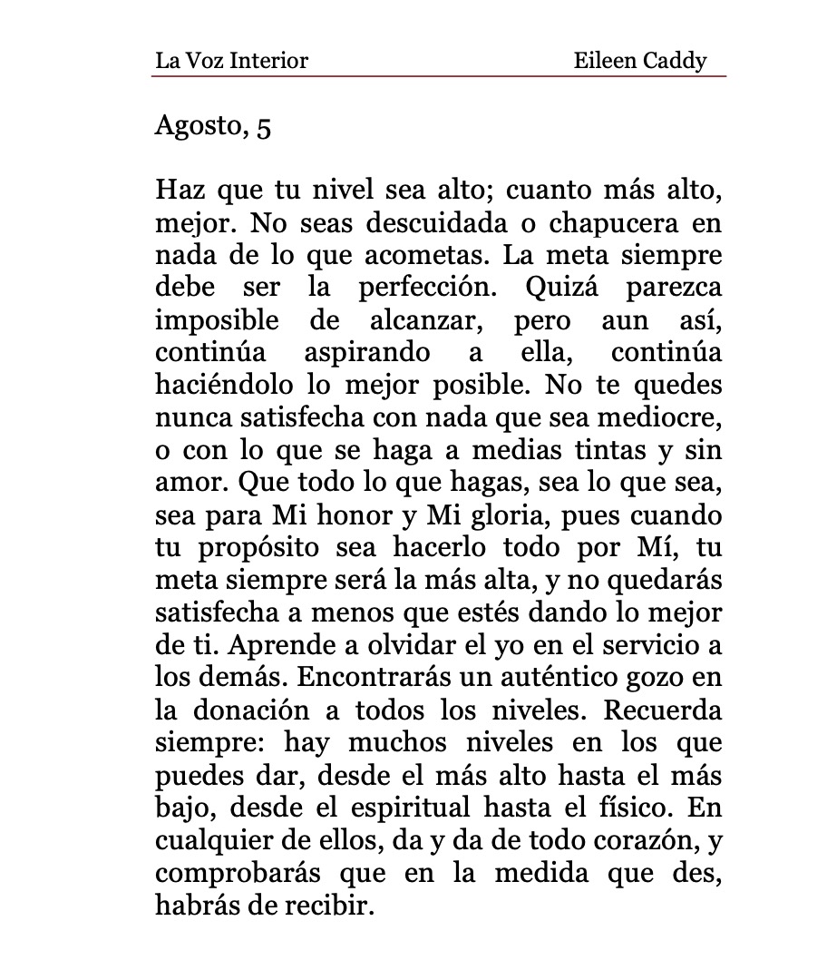 «La Voz Interior» de Eileen Caddy, sábado 5 de agosto – La casa de Jave